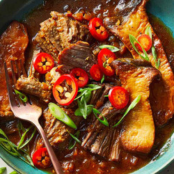 Cooked - Miso-braised Beef With King Mushrooms