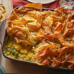 Cooked - Cheesy Curried Swede And Bean Pie