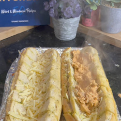 Cooked - Hunters Chicken Garlic Bread