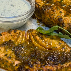 Cooked - Peruvian Style Salmon With Green Sauce