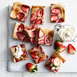 Cooked - Cheat's Strawberry Slab Cake Recipe | Woolworths